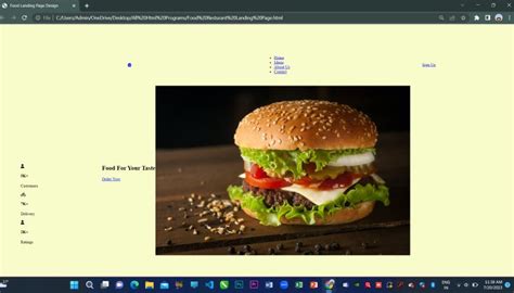 Yash Tondwalkar On Linkedin Today I Have Made Food Resturant Landing Page Using Html And Css Ajay