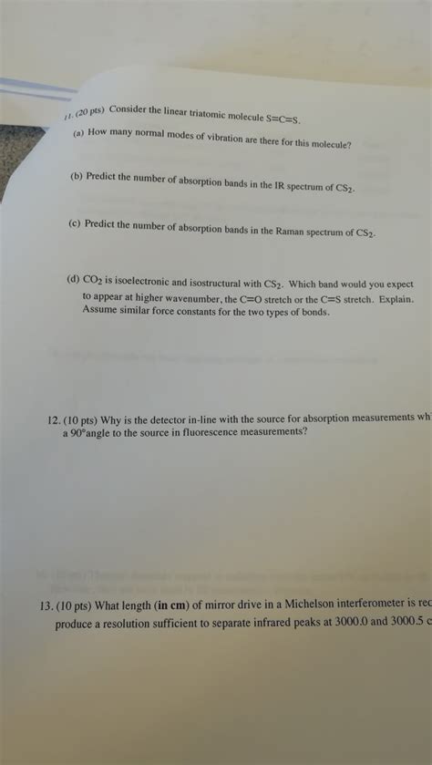 Solved S Consider The Linear Triatomic Molecule S 2 S
