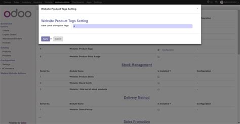 Odoo Website Product Tags WebKul