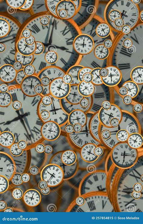 Large Set Of Vintage Clock Faces Texture Of Time Elegant Collection