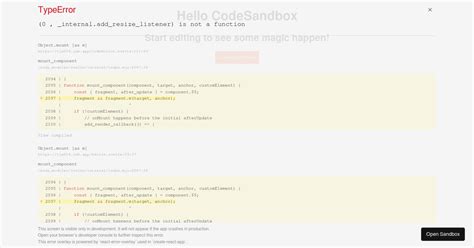Svelte Code Edittor Forked Codesandbox