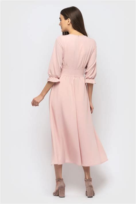 Рожева сукня з гудзиками максі на штапельній підкладці Nine