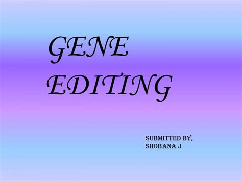 Gene Editing Powerpoint Slides Learnpick India