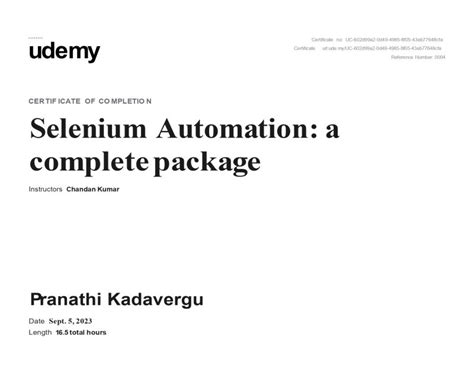 Udemy Udemycertification Skillsupgrade Qaengineer Qualityassurance Pranathi Kadavergu