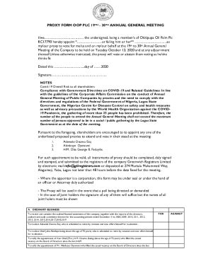 Fillable Online Proxy Form Sample Template To Fill Out Word And PDFProxy Form For Annual