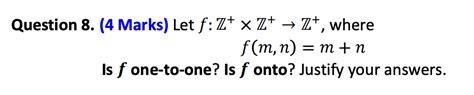 Solved Question Marks Let F Z Z Z Where Chegg