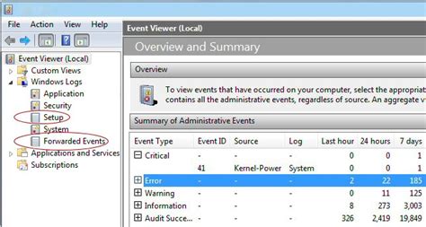 Microsoft Windows 8 Event Viewer