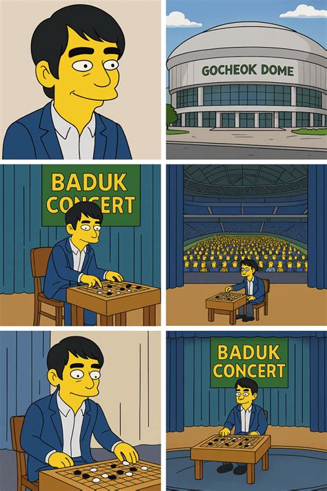 Gpt야 이세돌이 고척돔에서 콘서트 하는 만화를 6컷으로 그려줘 유머 움짤 이슈 에펨코리아