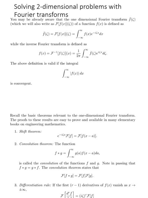 Fourier Transformation Method Pdf