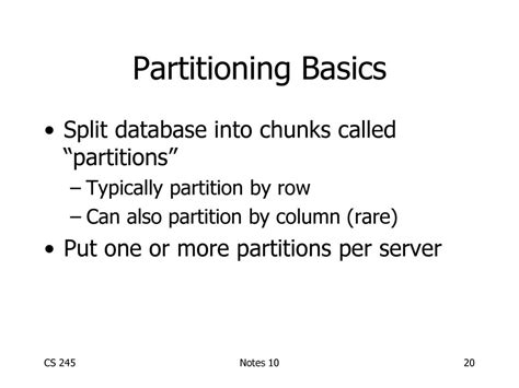 Cs 245 Database System Principles Notes 11 Modern And Distributed