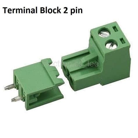 Jual Terminal Block 2P Konektor Plugable 5 08mm 2 Pin Screw Hijau Shopee Indonesia