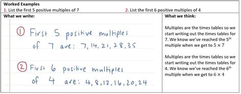 Listing Multiples Mathsquad