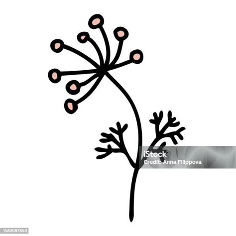 간단한 낙서 스타일로 손으로 그린 야생화 티 스티커 포스터 카드에 적합합니다 장식과 디자인을 위한 격리된 벡터 그림 개화기에 대한 스톡 벡터 아트 및 기타 이미지 Istock