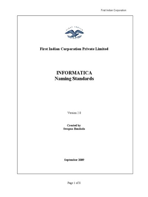 Informatica Naming Standards V2 0 Download Free Pdf Computer File Computer Data