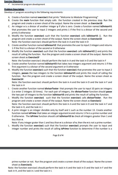 Solved Exercise Obiectives Incremental Program Development