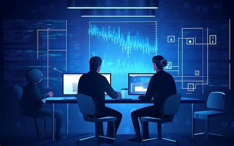 Premium Ai Image Team Writes Code Programming For App Or Website Flat