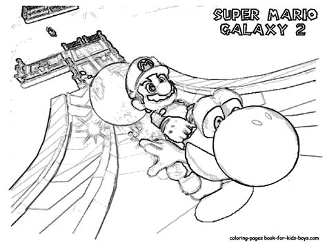 Coloring Book Pages Mario Galaxy