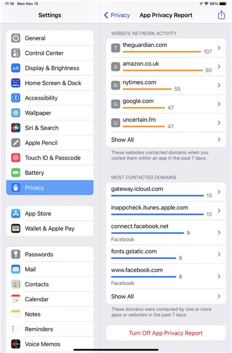 Understanding Ios And Ipados App Privacy Report The Mac Security Blog