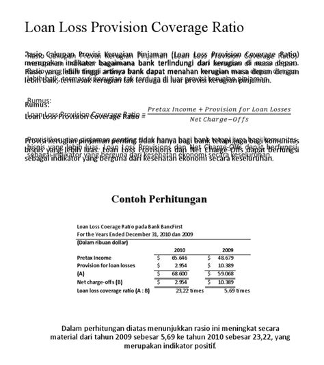 Loan Loss Coverage Ratio Pdf