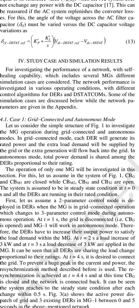 Simulation Results Of Mg 1 After Dstatcom Connection A Active Power