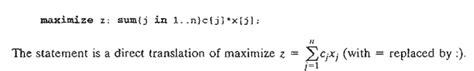 Computer Solution With Solver And Ampl
