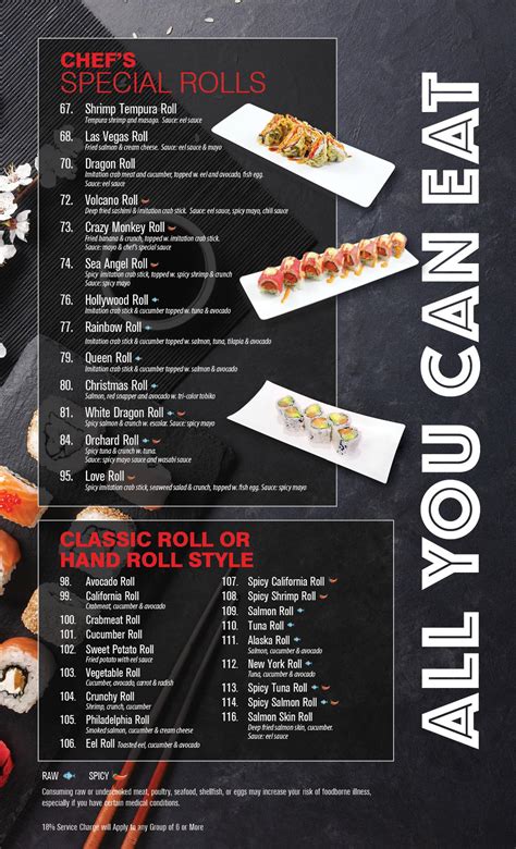 Menu Sushi King