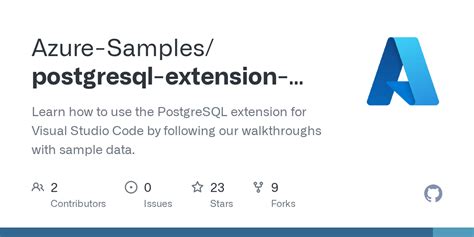 Github Azure Samplespostgresql Extension Playground Learn How To Use The Postgresql