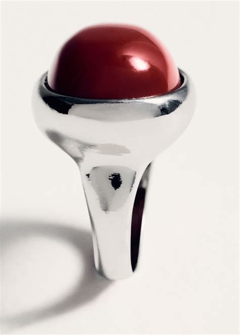 Stone Volume Ring Woman Mango Usa