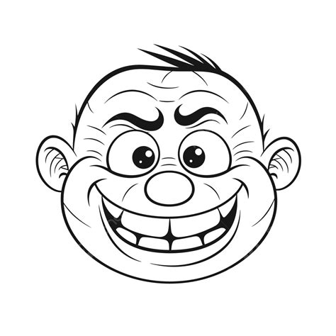 광대 무료 만화 벡터 일러스트 레이 션 개요 스케치 드로잉의 얼굴 트롤 얼굴 그리기 트롤 얼굴 윤곽선 트롤 얼굴 스케치 Png 일러스트 및 벡터 에 대한 무료