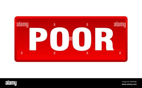 poor button poor square red push button stock vector image and art alamy