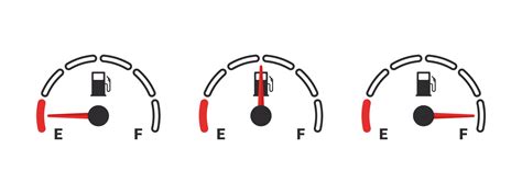 Gauge Fuel Icons Gasoline Indicator Fuel Indicator Concept Vector