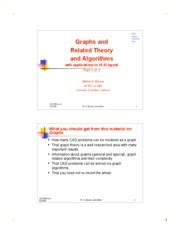 Graph Theory Part Babes Pp Graphs And Related Theory And Algorithms With Applications To