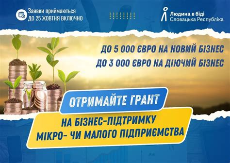 Гранти на підтримку мікро та малих підприємств від 3 000