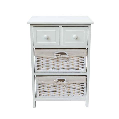 Бял шкаф с 4 чекмеджета 40 30 58см Tonys Decor