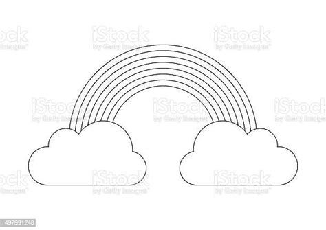 สมุดระบายสี รุ้งกินน้ําจากเมฆสู่เมฆ ภาพประกอบสต็อก ดาวน์โหลดรูปภาพตอนนี้ 2015 กระดาษระบายสี