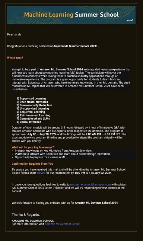 Harsh Raj On Linkedin Amazonmlsummerschool Machinelearning Careerlnml