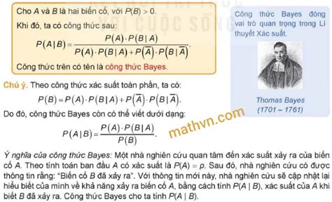 Công Thức Bayes Trong Lí Thuyết Xác Suất Toán Học Việt Nam
