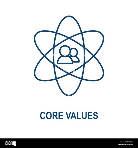 Core Values Outline Line Icon Conveying Integrity Purpose Stock Vector Image Art Alamy