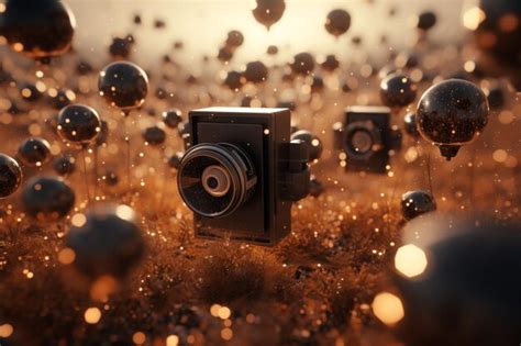 Abstract Representation Of Cameras As Seeds In A Generative Ai Premium Ai Generated Image