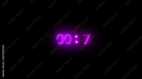 Neon 10 Second Digital Timer 10 Second Digital Positive Countdown