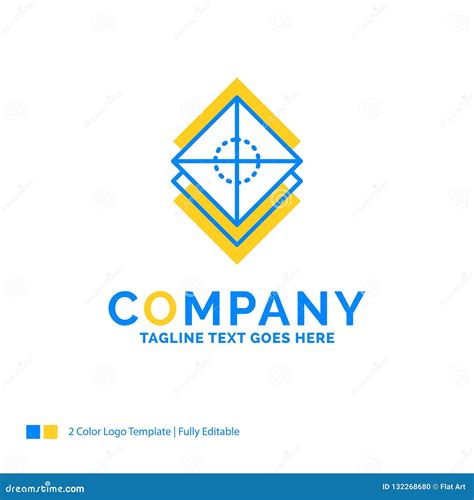 arrange design layers stack layer blue yellow business logo stock