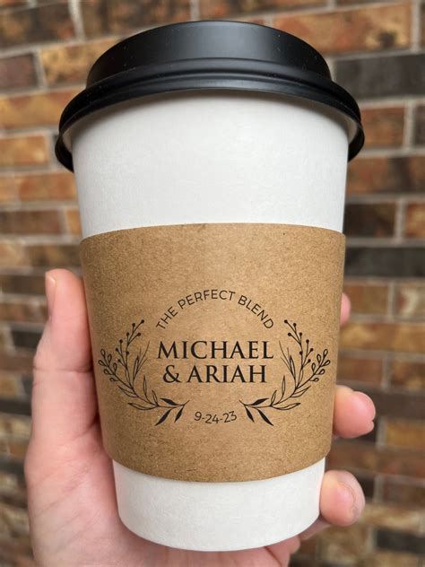 Custom Wedding Coffee Cups The Perfect Blend Personalized Names Printed