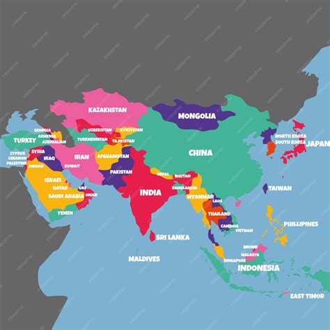 Mapa De Asia Con Nombres