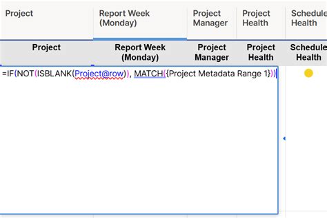 If Row Is Not Empty Then Cell Equals Value From Another Sheet Smartsheet Community