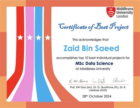Zaid Saeed On Linkedin Middlesexuniversity Datascience Ai