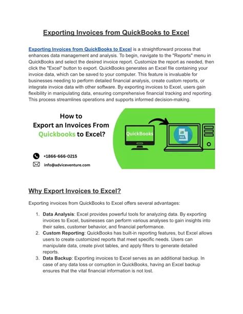 Ppt Exporting Invoices From Quickbooks To Excel Powerpoint Presentation Id13382764
