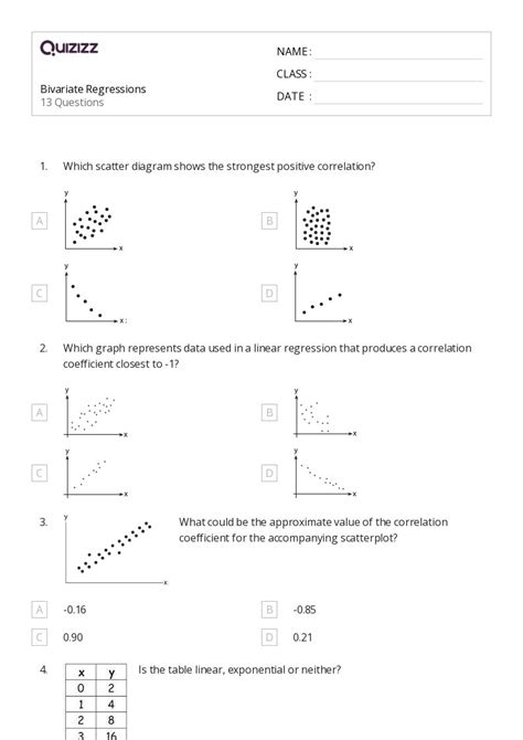 50 Regression Worksheets For 11th Grade On Quizizz Free And Printable