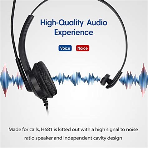Phone Headset Rj9 With Noise Cancelling Microphone Office Telephone Headset Compatible With
