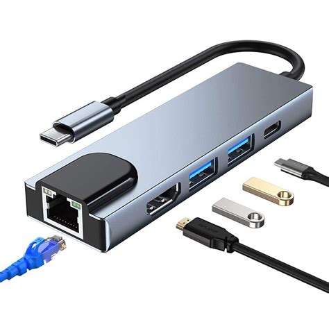 Usb C Hub 5 In 1 Classic Usb 3 0 2 And Pd 1 And Hdmi 1 And Lan 1 Casebus