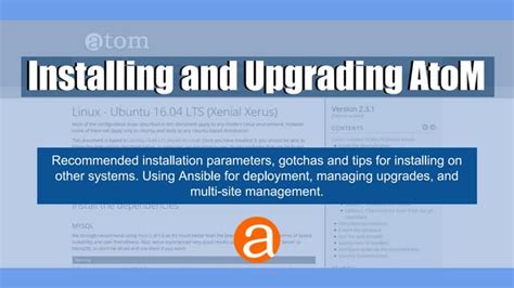 Installing And Upgrading Atom Ppt